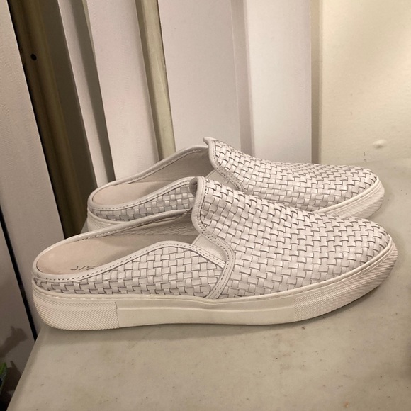J/SLIDES | Shoes | Jslides Nyc White Leather Loafers Slip On With ...